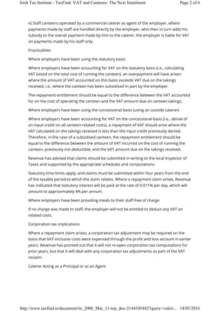 VAT on Canteens | PDF | Business Accounting & Finance | Business