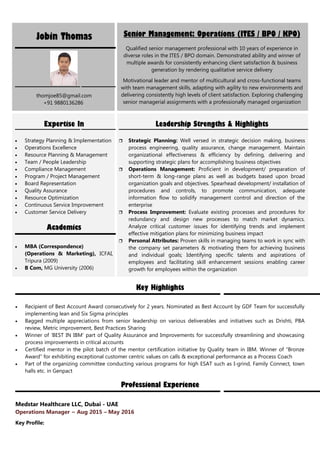 Jobin Thomas - Resume - Final (1) | PDF