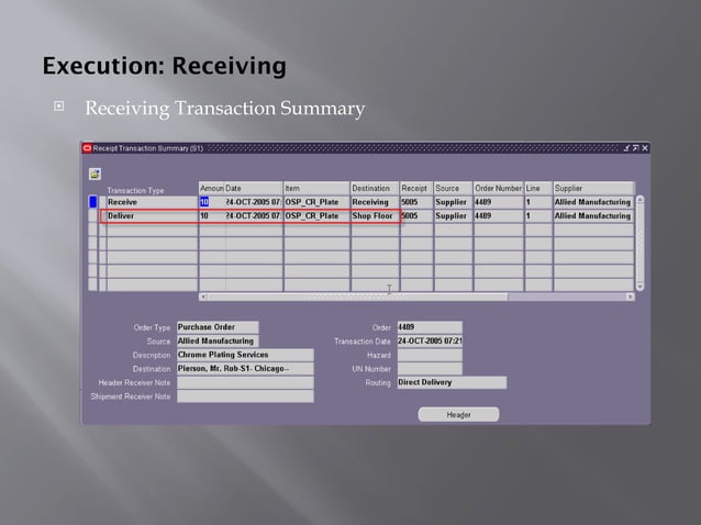 oracle manufacturing outside processing ebs.pptx | Business | Business and Finance