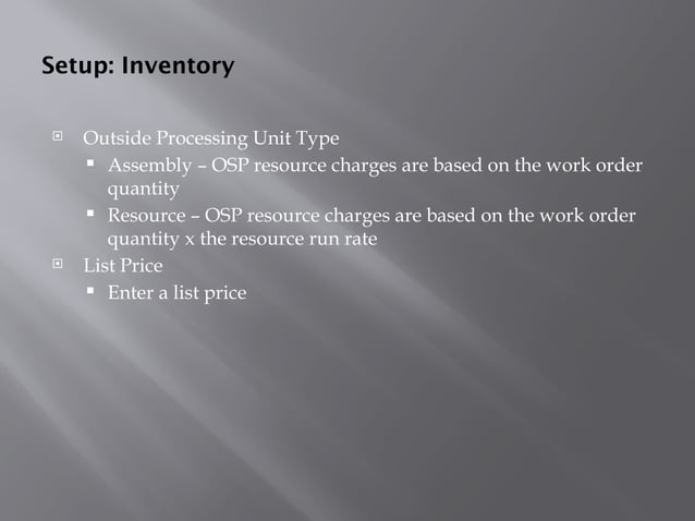 oracle manufacturing outside processing ebs.pptx | Business | Business ...