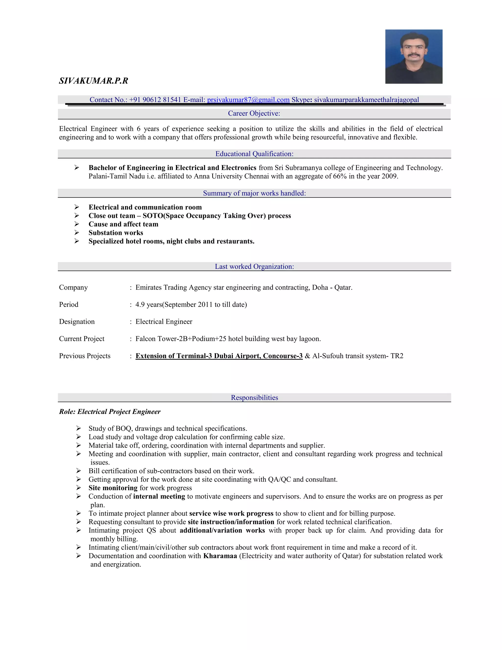 SIVAKUMAR P.R | PDF | Civil Engineering Industry | Industries