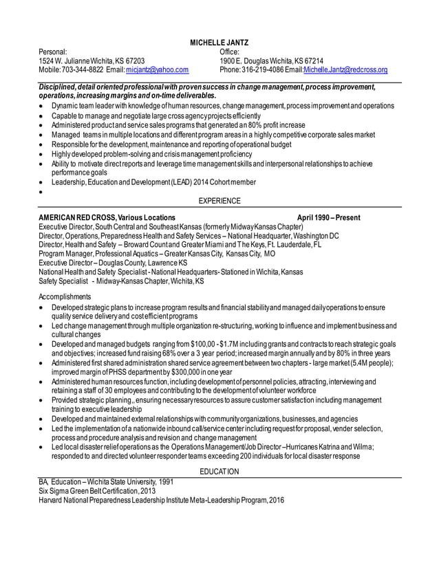 Michelle Jantz Resume May 2016 | PDF | Free Download