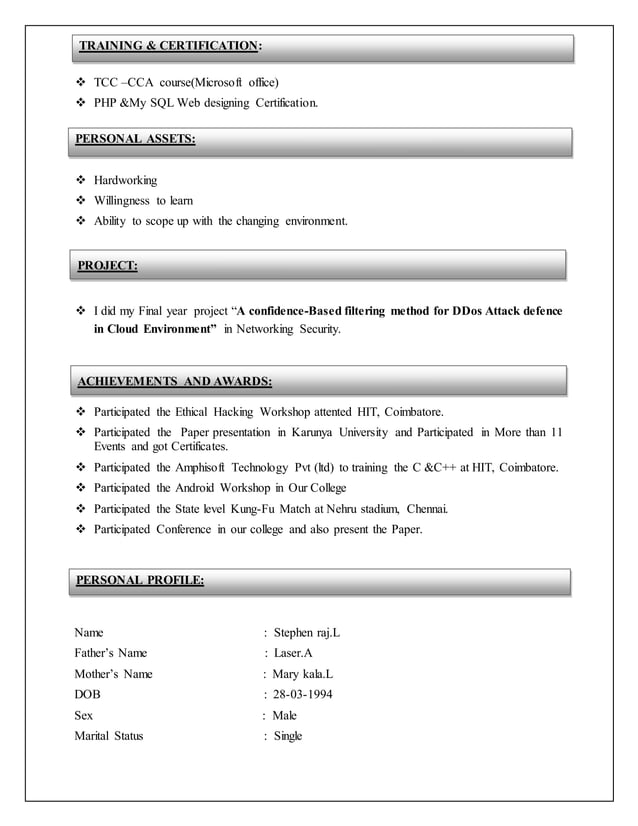 stephen resume (2) | DOCX | Databases | Computer Software and Applications
