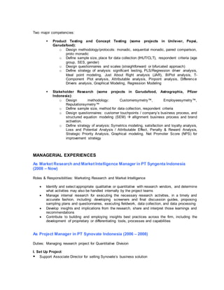 CV APMW_2016 | DOCX | Business Administration | Business