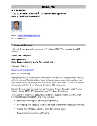 Sandeep Resume | DOC