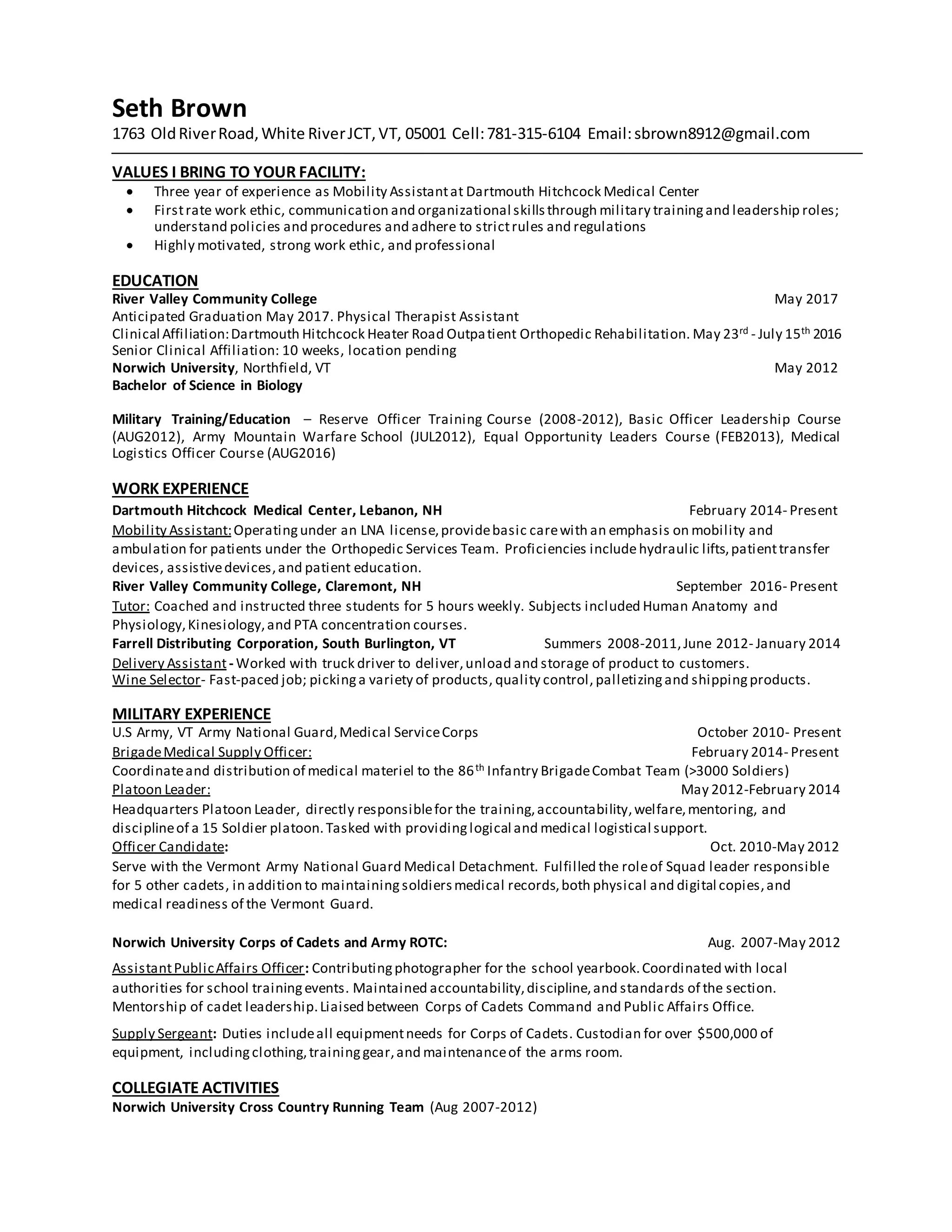 Seth Brown Resume and Cover Letter GENERIC | DOCX