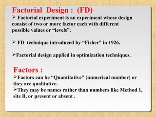 factorial design | PPT