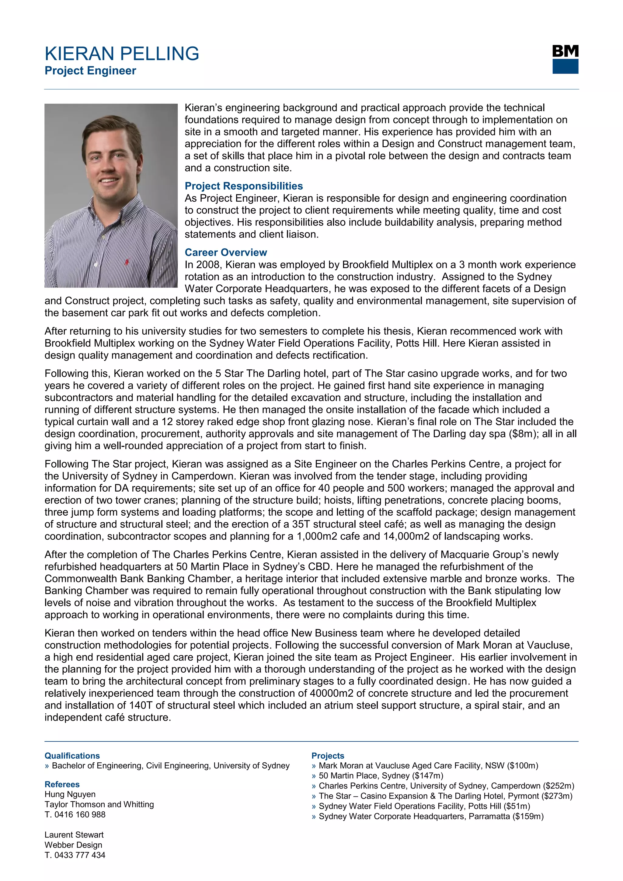 Kieran Pelling BM CV | PDF