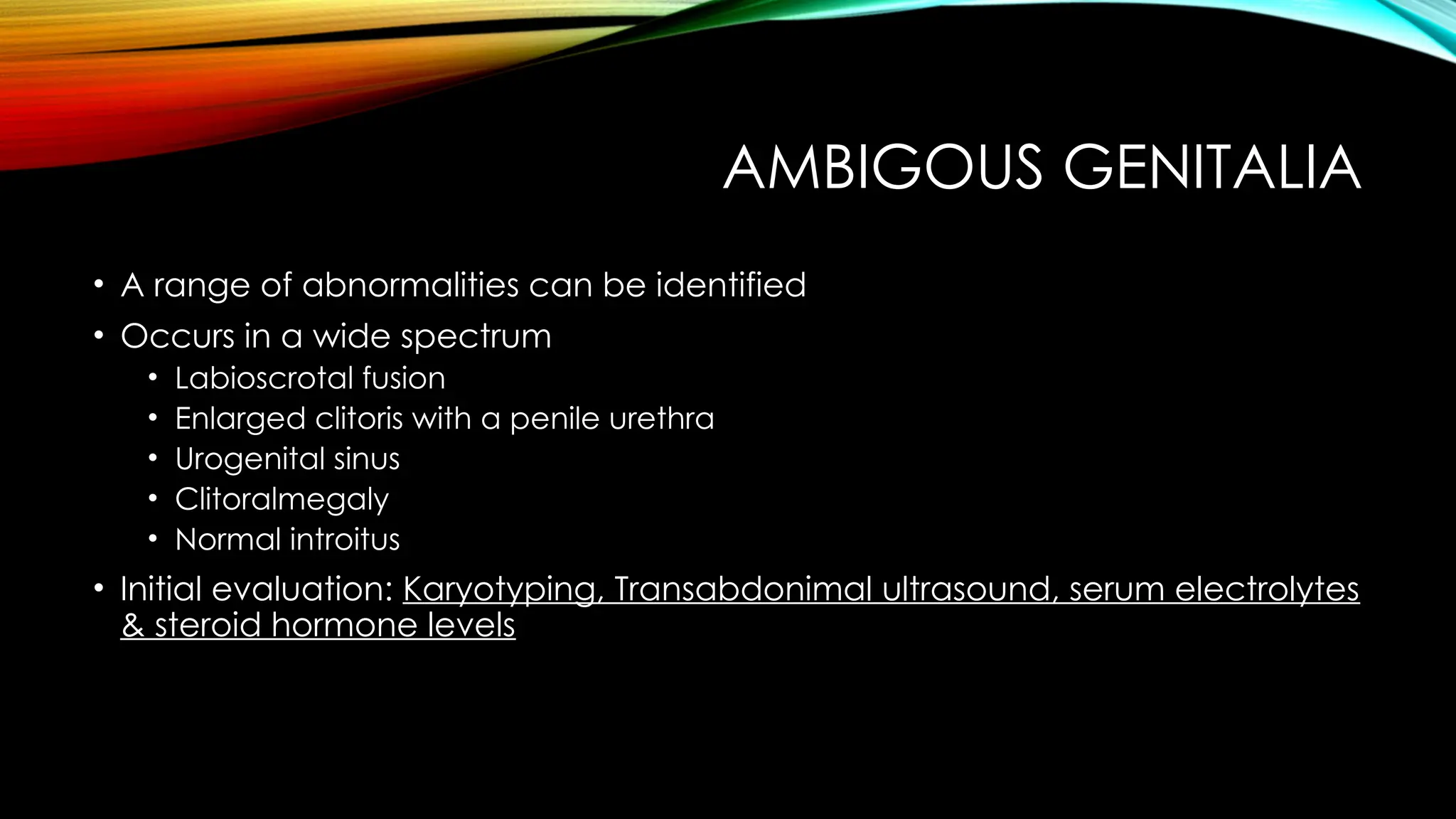 CONGENITAL ABNORMALITIES GYNECOLOGY PEDIATRICS | PPTX