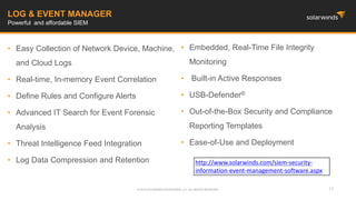 Air Force Webinar: Using a SIEM to Improve Your IT Security | PPT