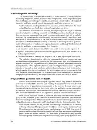 Oecd Guidelines On Measuring Subjective Wellbeing Oecd | PDF