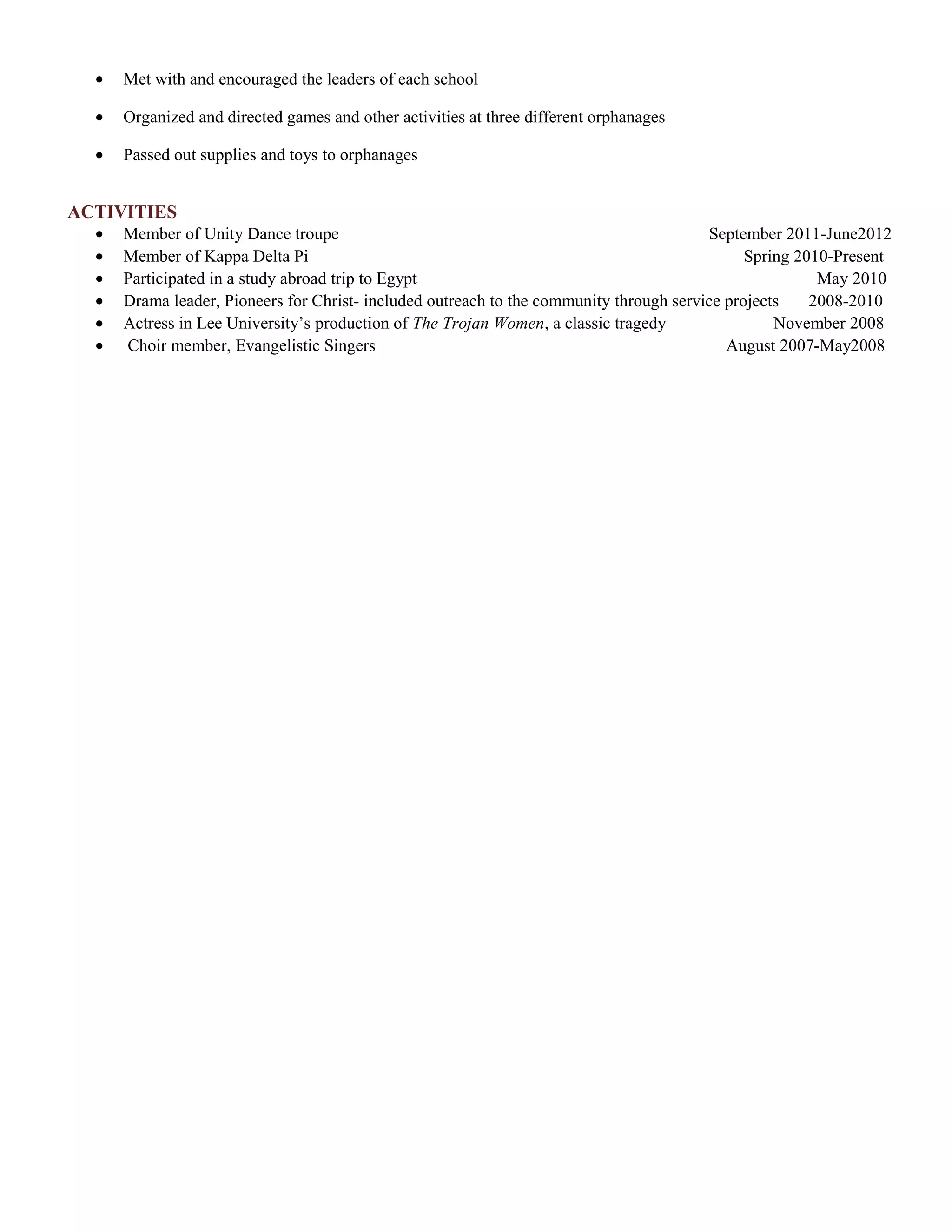 My Resume | DOC | Professional School | Postgraduate Education