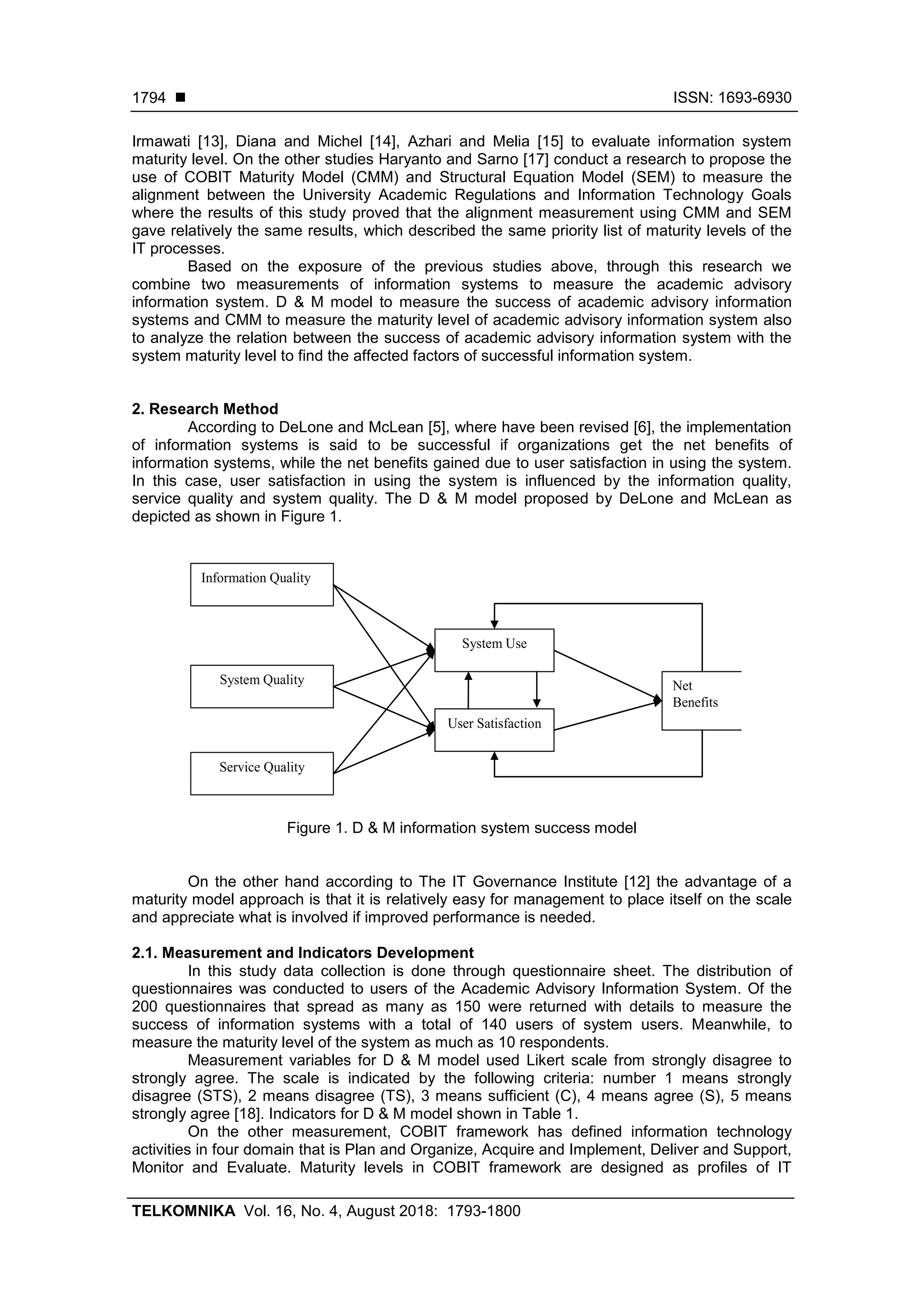 Combining Two Models Of Successful Information System Measurement Pdf
