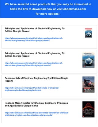 Principles And Applications Of Electrical Engineering 4th Edition ...