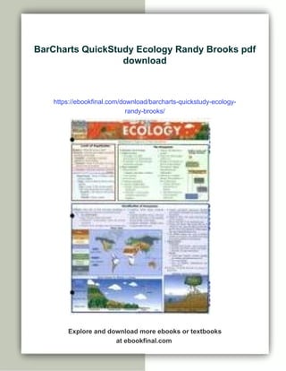 BarCharts QuickStudy Ecology Randy Brooks | PDF
