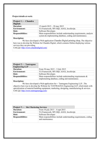 resume | DOC | Web Development | Internet