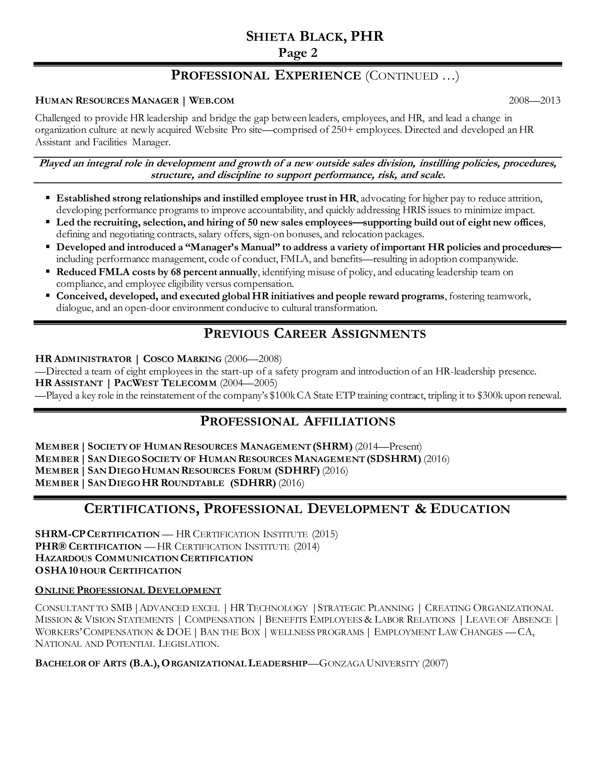 Shieta Black Professional Resume 2016F | DOCX
