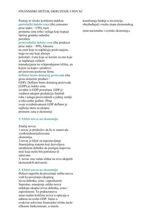 FINANSIJSKO TRZISTE, OKRUZENJE I NOVAC | DOC