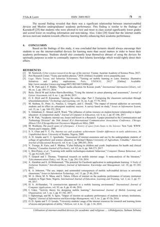 Utilisation of internet-enabled devices for academic and religious ...