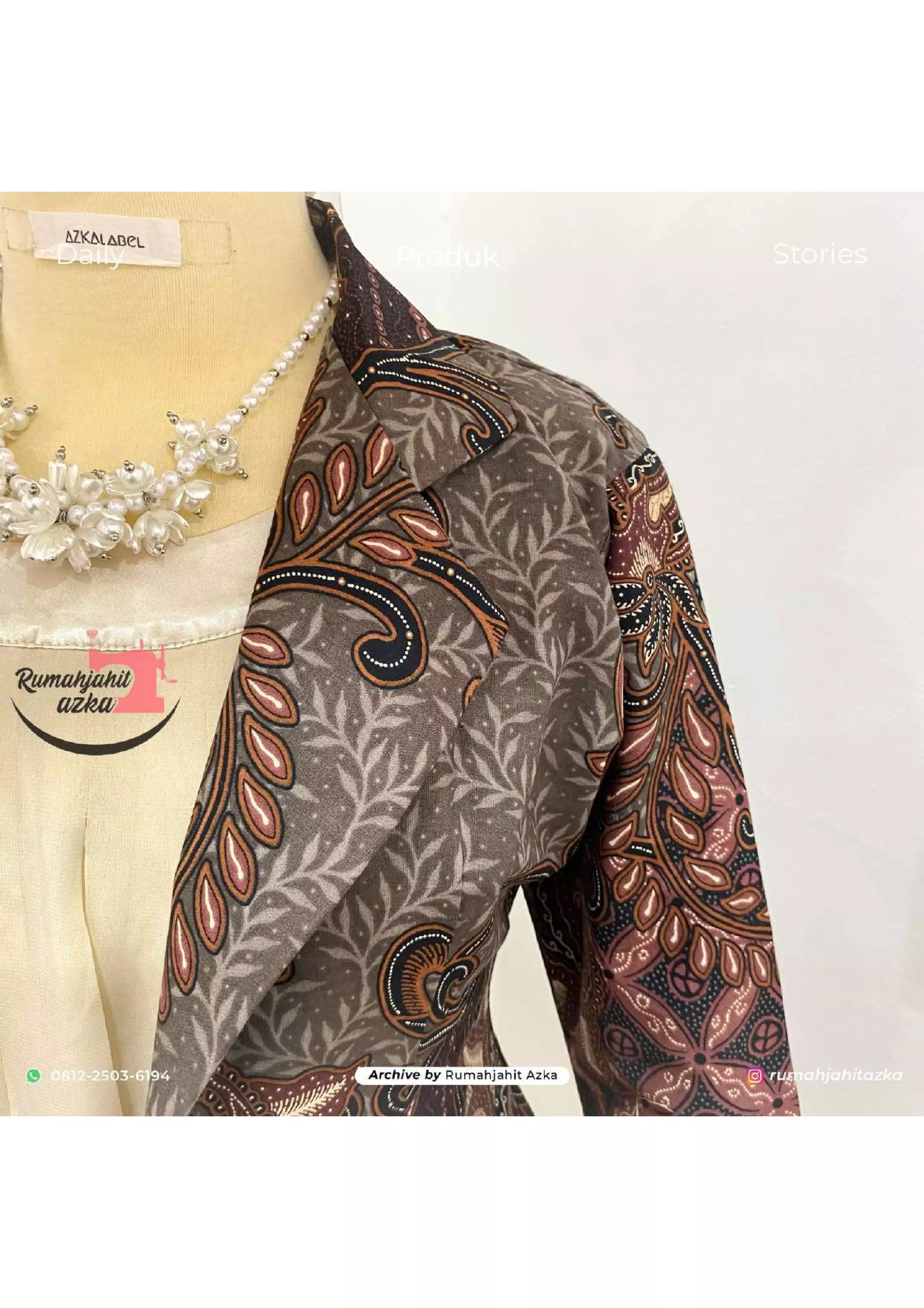 Outer Batik Kerah Formal by Rumah Jahit Azka | PDF