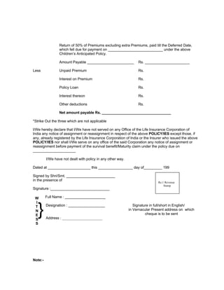 Survival Benefit Claims forms | PDF