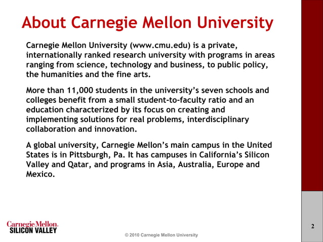 Carnegie mellon SMI | PPT