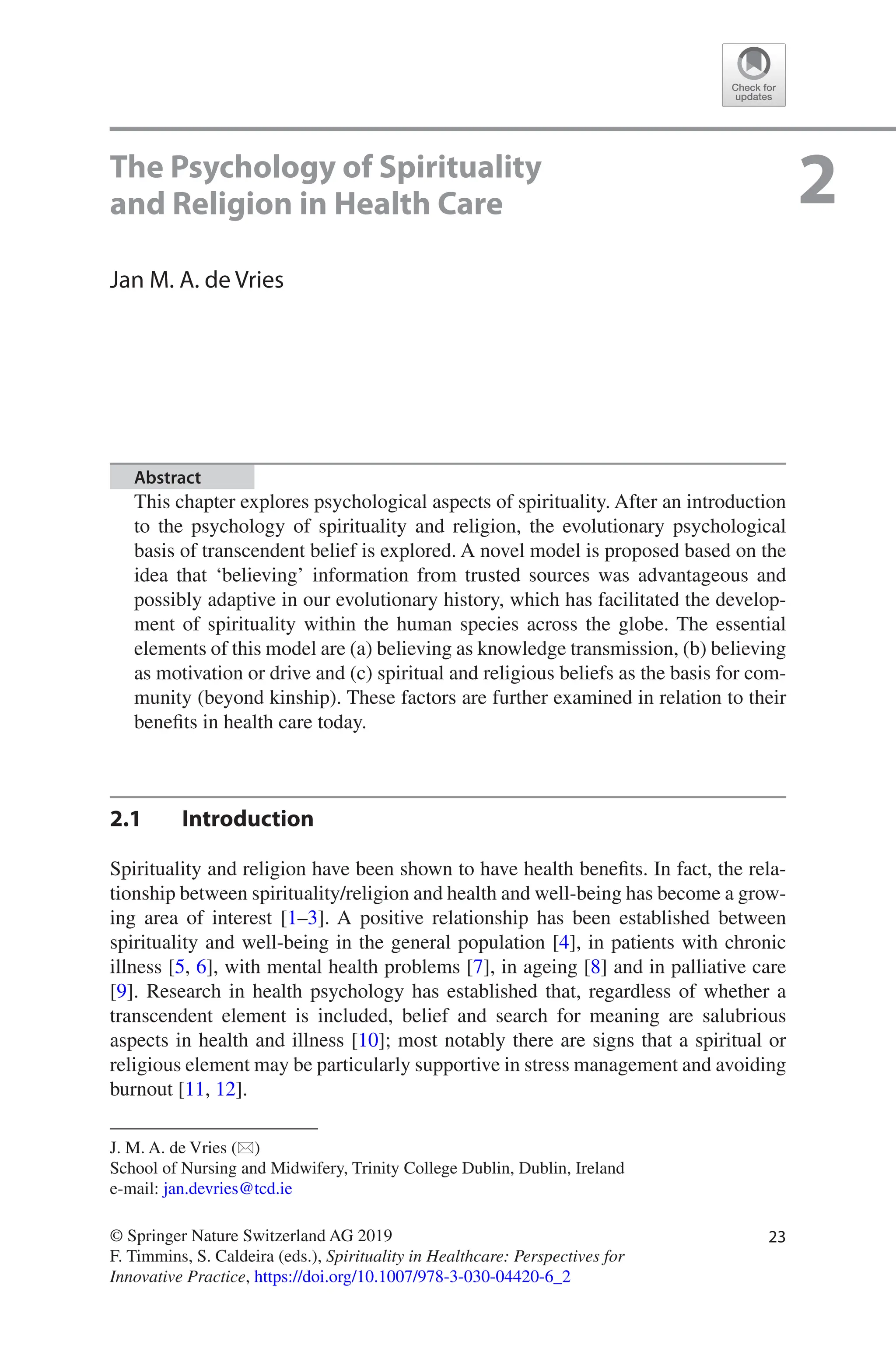 Spirituality in Healthcare Perspectives for Innovative Practice Fiona ...