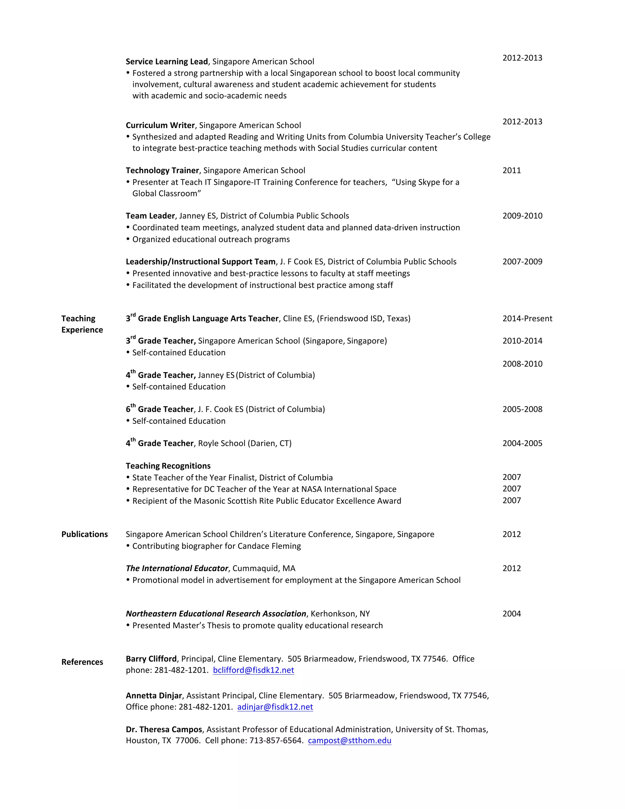 Danielle Carrier Resume 2016 UST | PDF