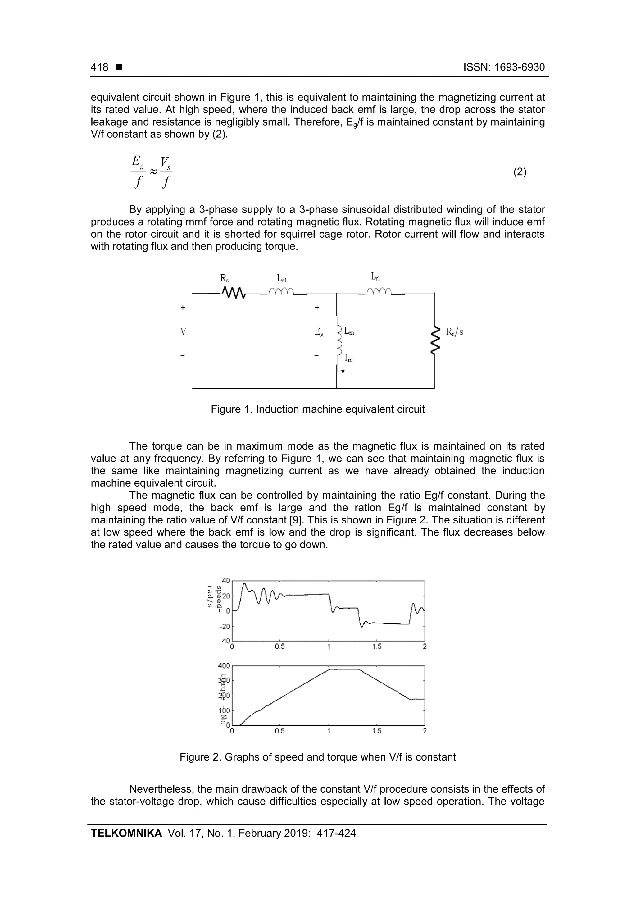 Squirrel cage induction motor scalar control constant V/F analysis | PDF