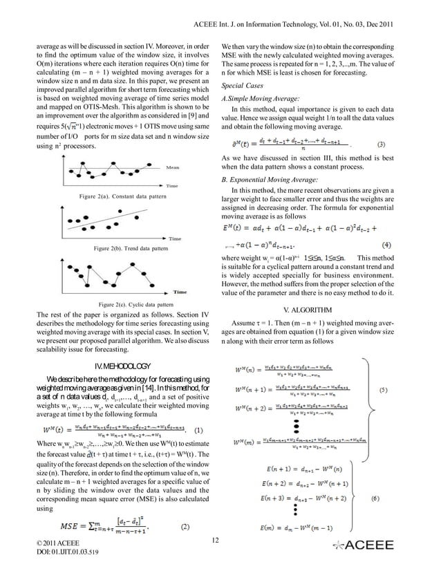 Improved Parallel Algorithm For Time Series Based Forecasting Using Otis Mesh Pdf