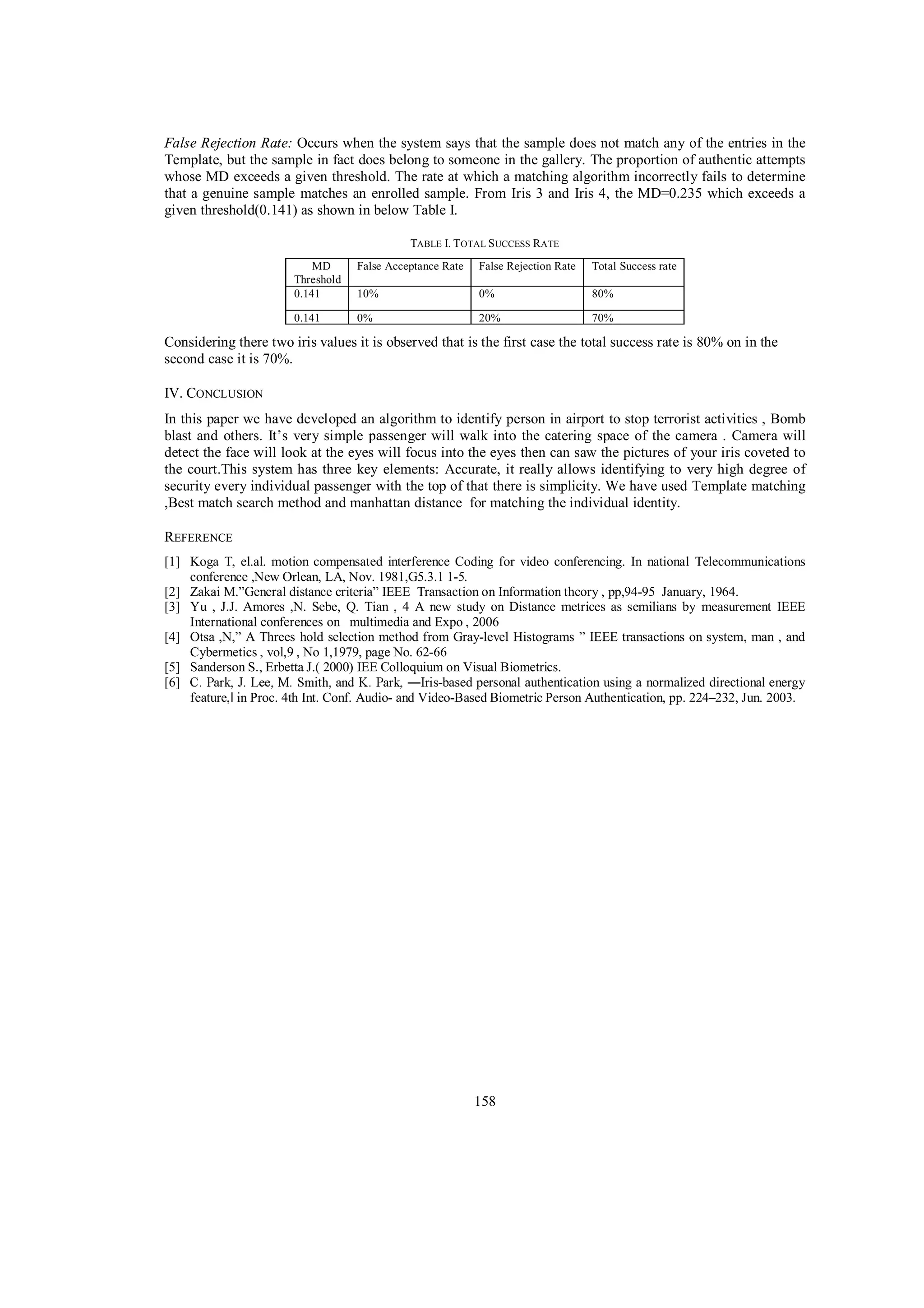 Enhancing Security And Privacy Issue In Airport By Biometric Based Iris