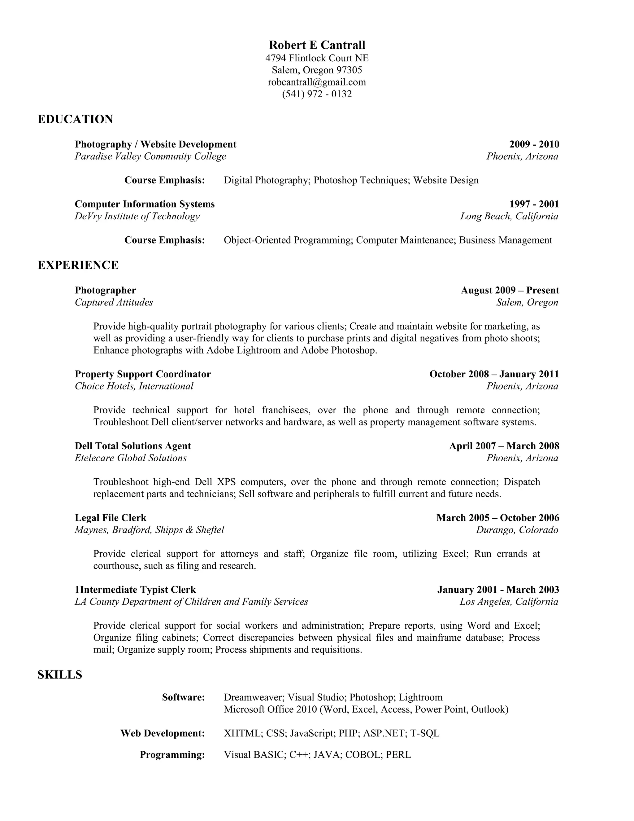 robertcantrall | DOC | Computing | Technology & Computing