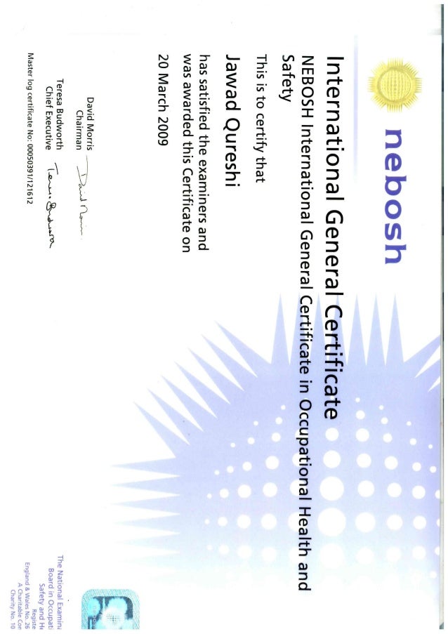 Nebosh certificate