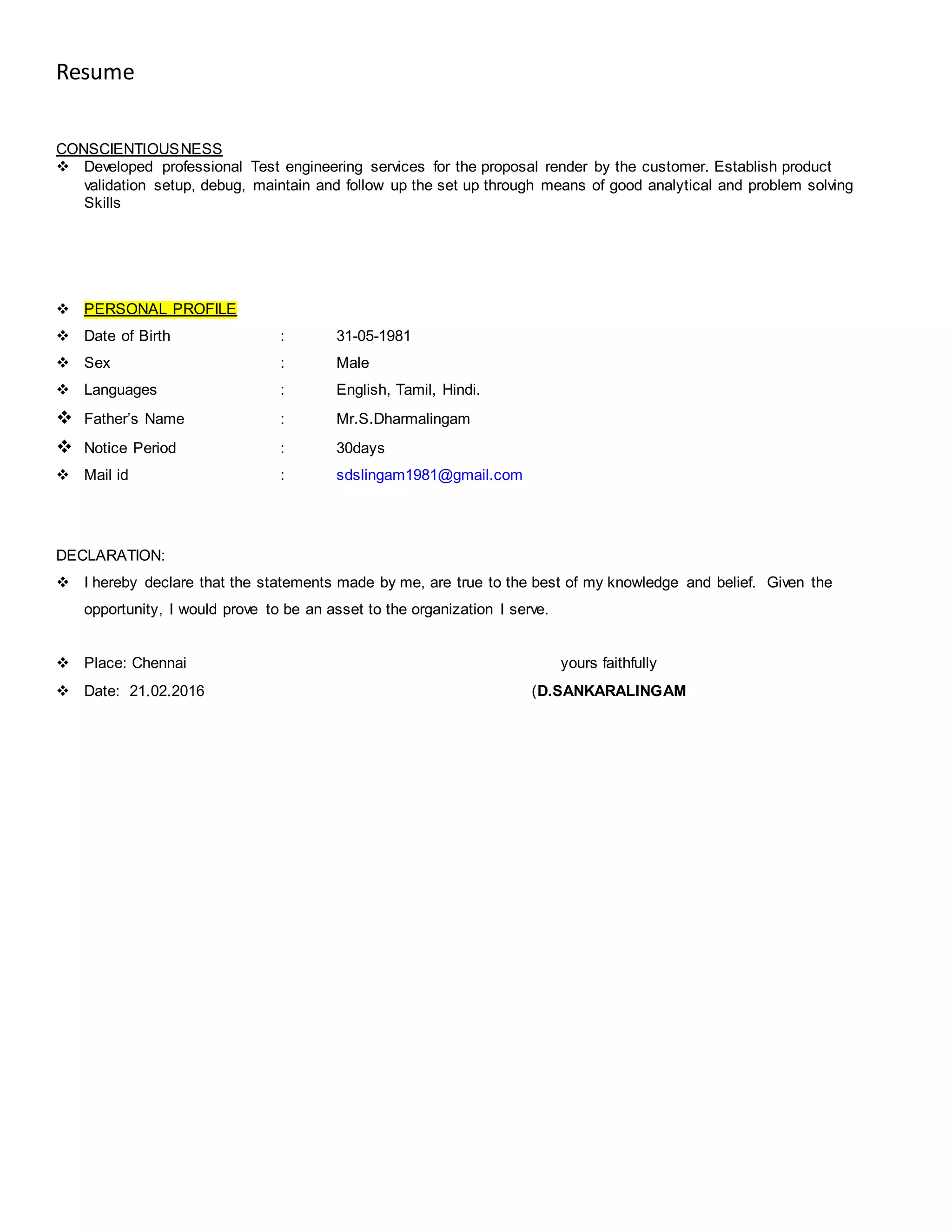 Labview & Test stand Development Engineer | DOCX