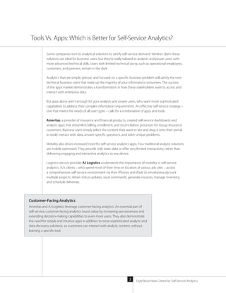 Analytics and Self Service | PDF