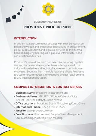 Provident Procurement Company Profile compressed | PDF