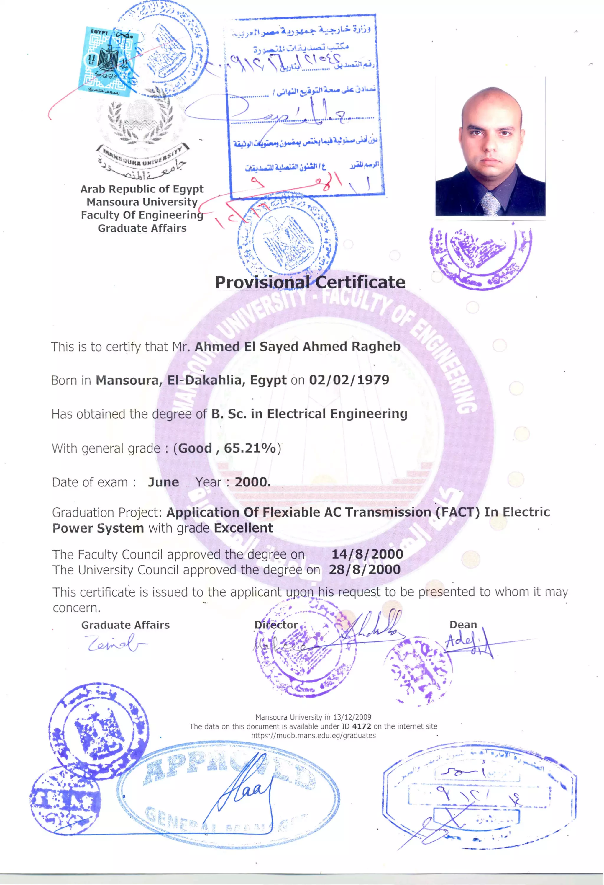 A.Ragheb_ Graduation Certificate | PDF