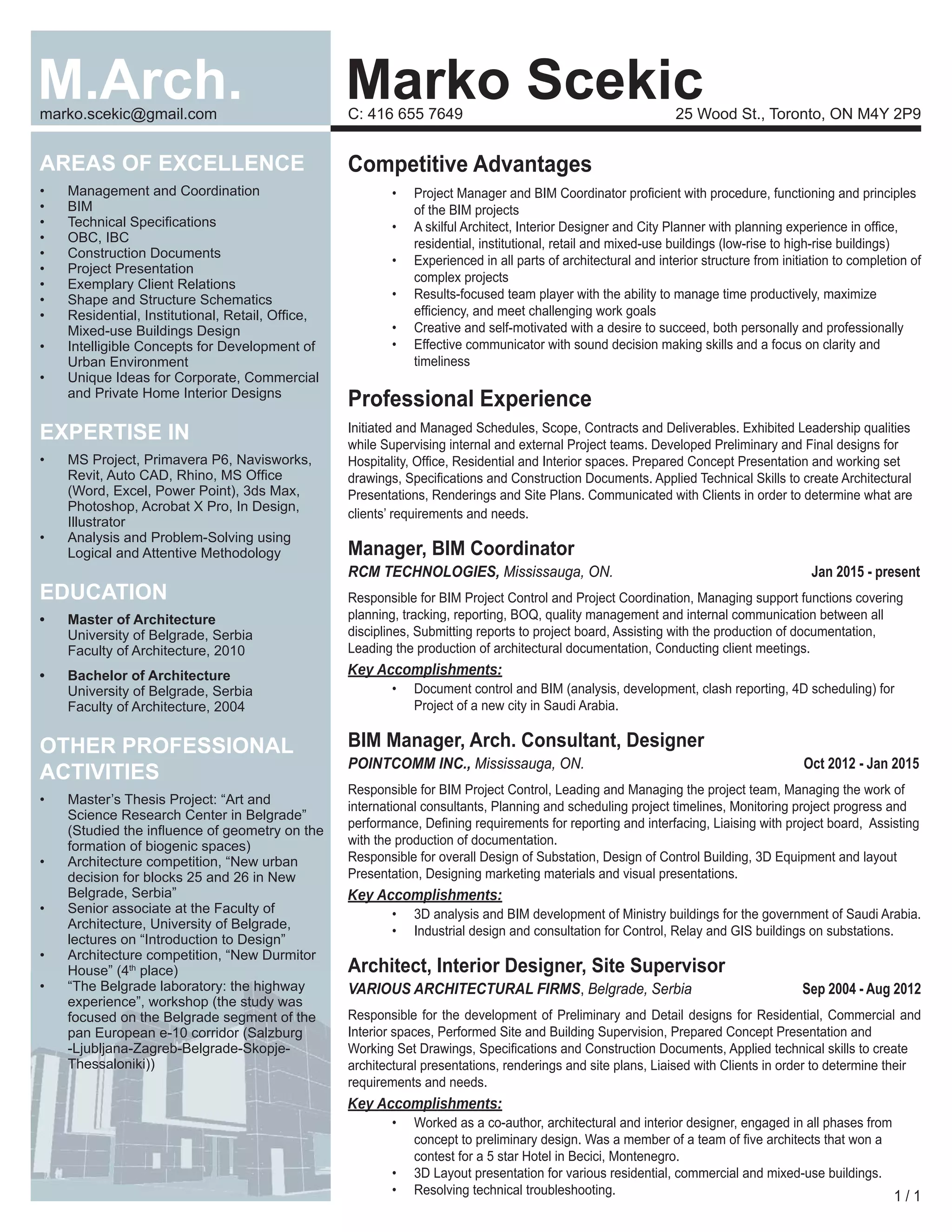 Marko Scekic resume | PDF