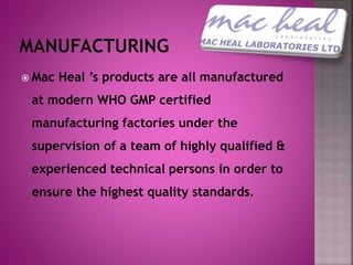 Mac Heal Laboratories Pvt ltd | PPTX