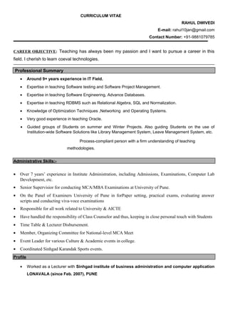 rahul resume | PDF