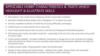 roughed-in experience for profile | PPTX | Defense Industry | Industries