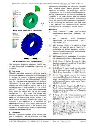Analysis of Stress and Deflection of Spur Gear by Using New Analytical Method Based on Taguchi ...