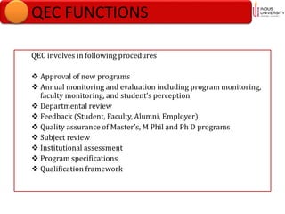 Bridging the Gap between QEC and Departments | PPT