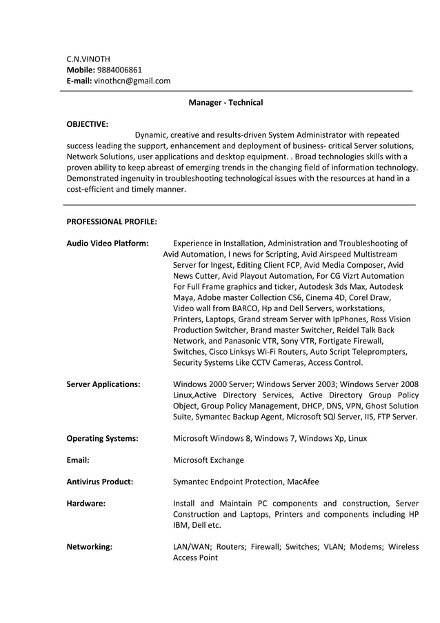 C.N.Vinoth_Resume | PDF