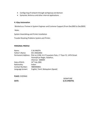 C.N.Vinoth_Resume | DOC