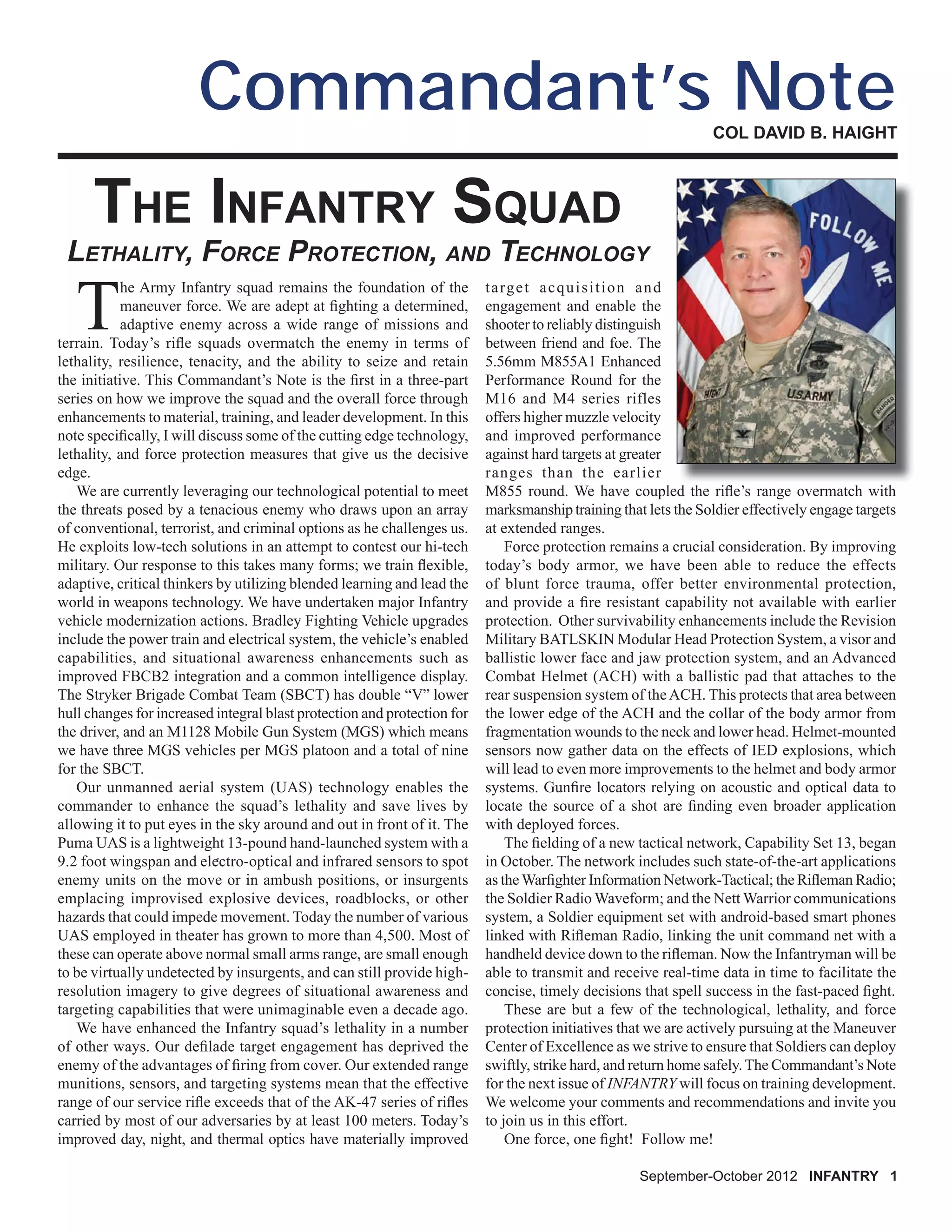 Infantry S3 Article SEP-OCT12 | PDF