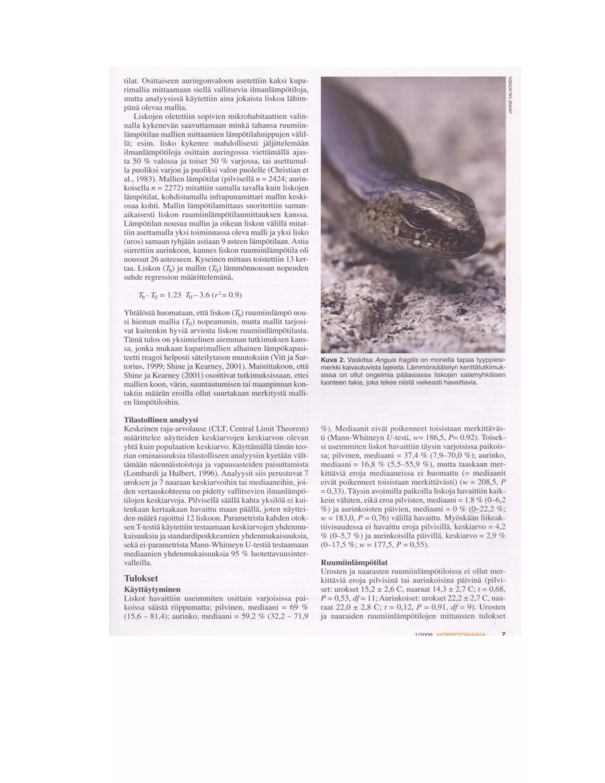51b; anguis fragilis thermoregulation; reprinted in finnish by finnish ...