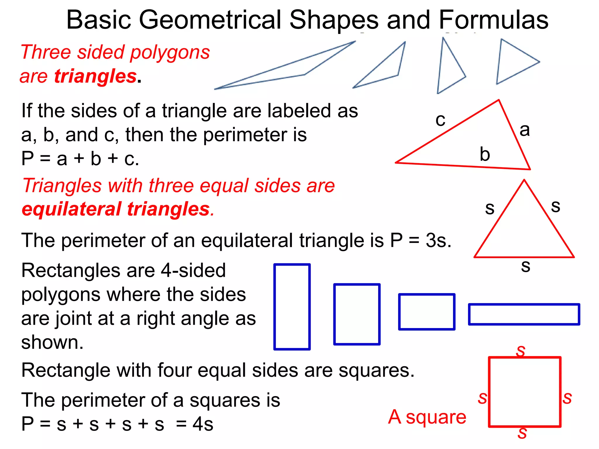 51 basic shapes and formulas | PPTX