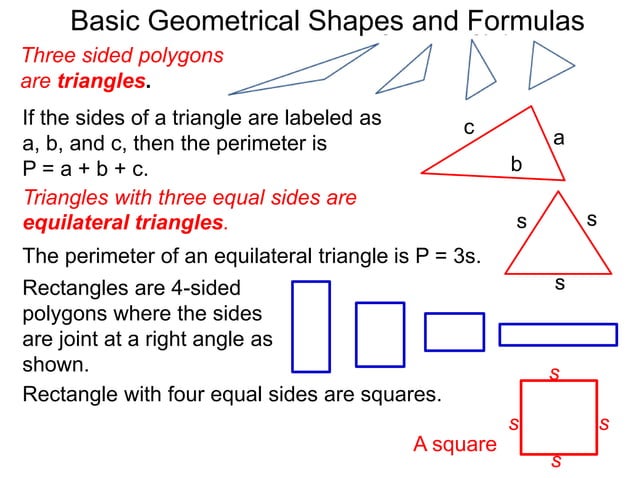 51 basic shapes and formulas | PPT
