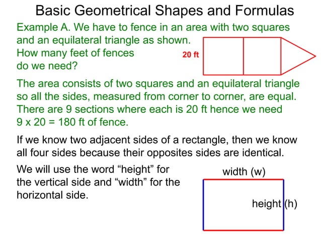 51 basic shapes and formulas | PPT